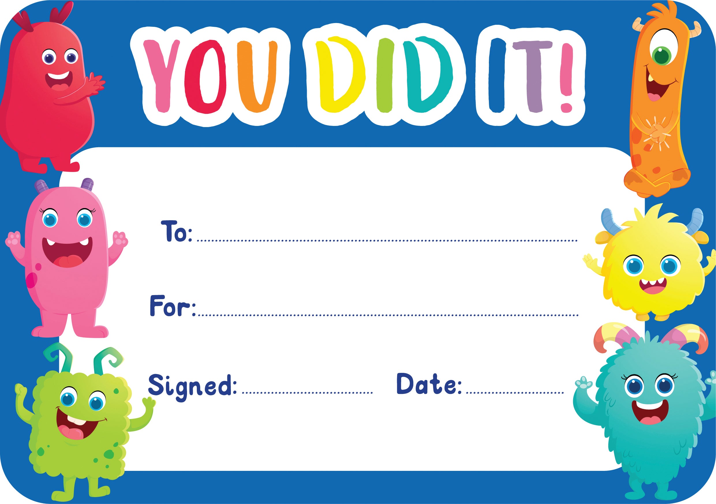 Giggle & Grow You Did It Certificates - Pack of 30