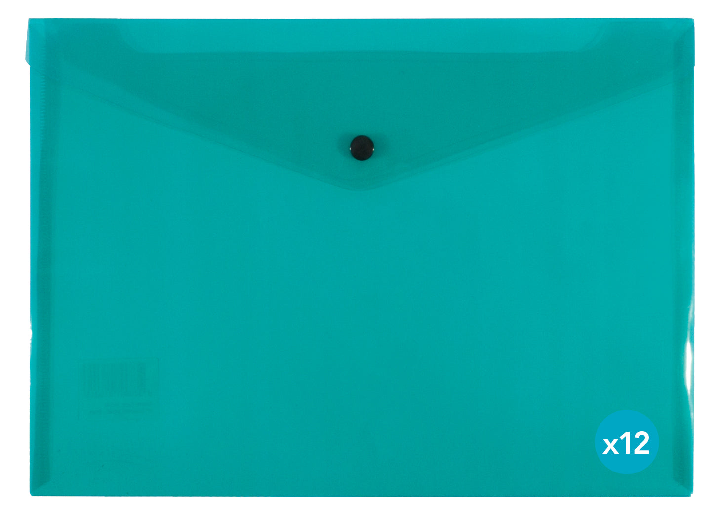 Document Wallet A4 Button Close Green Pk12