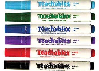 Teachables Whiteboard Marker Chisel Tip Assorted Pack of 12