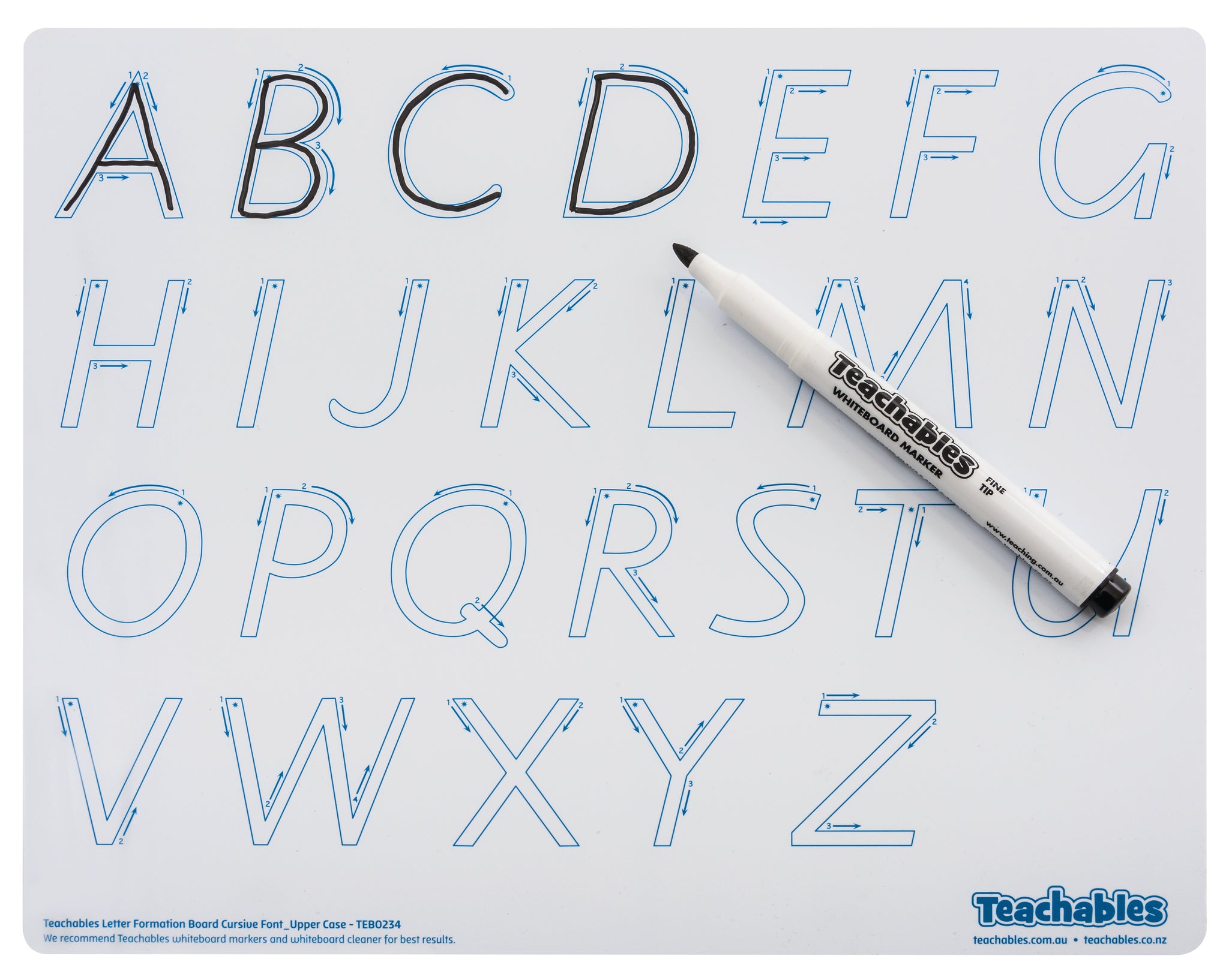 Teachables Thinline Whiteboard Markers Black Pk 12