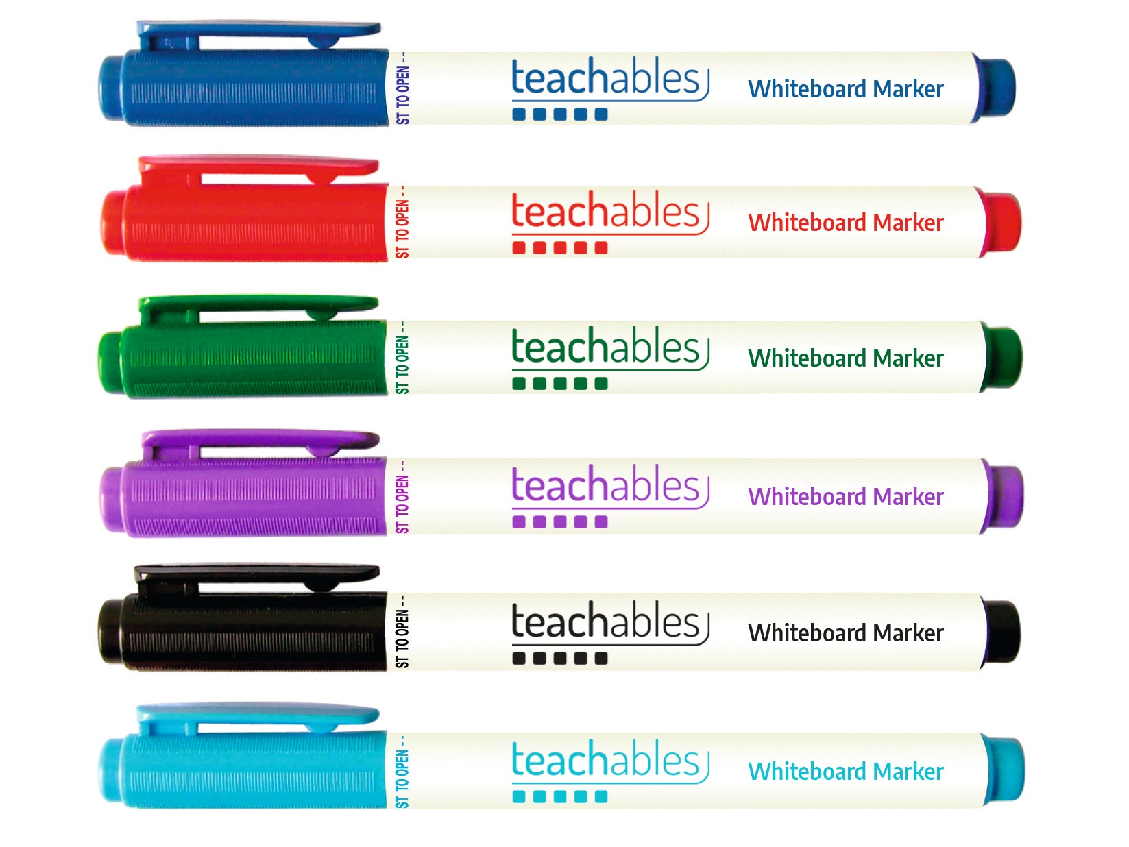 Teachables Thinline Whiteboard Markers Assorted Pack of 12