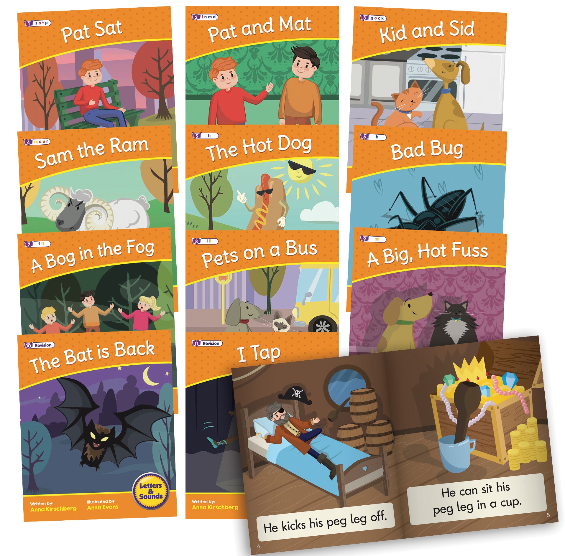 Decodable Readers Fiction Set 2 Phase 2: Letter Sounds