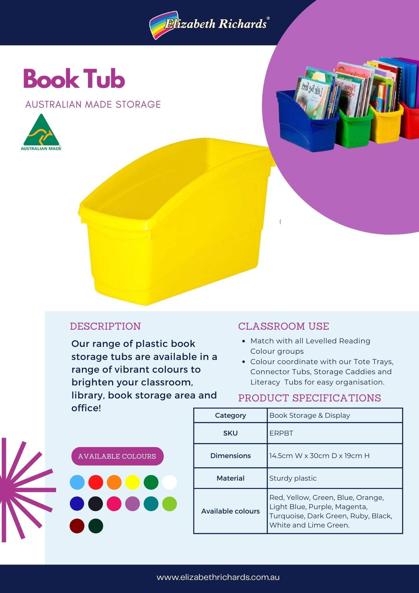 Plastic Book and Storage Tubs - Bulk Packs